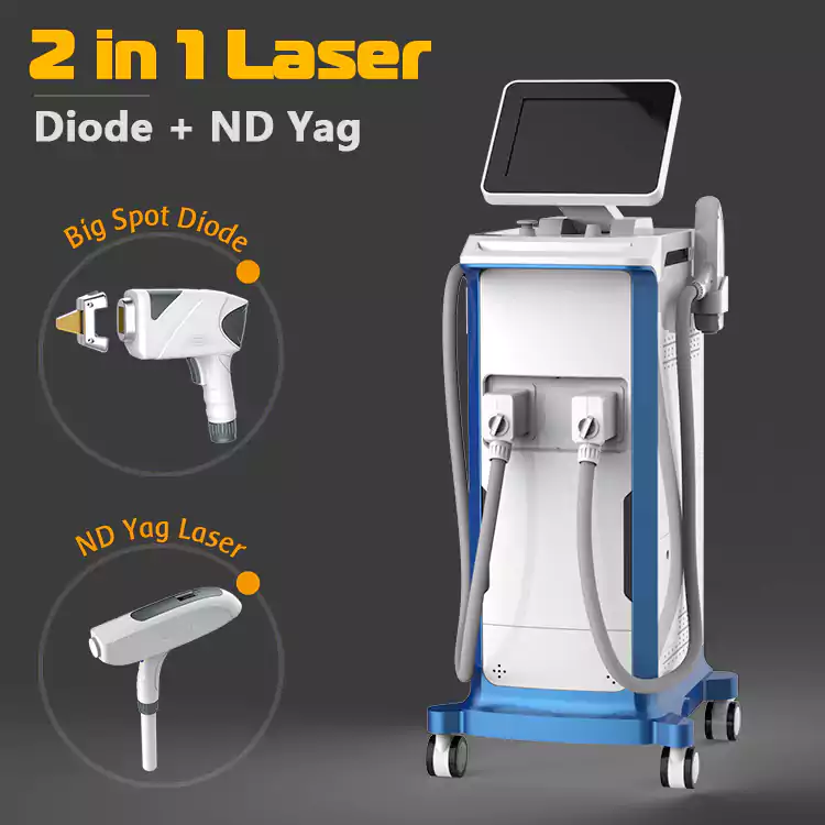 Diode Laser ND Yag for Hair Removal and Skin Rejuvenation